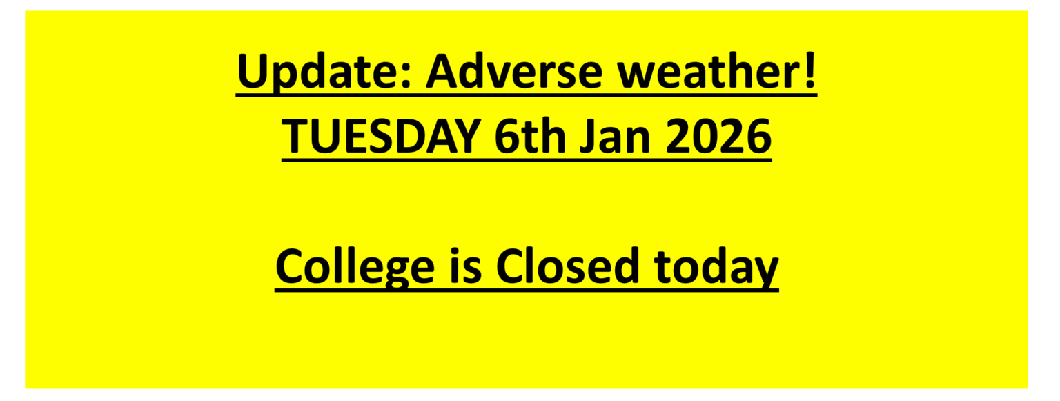 banner2 CLOSED TUES 6 JAN - Bilborough College
